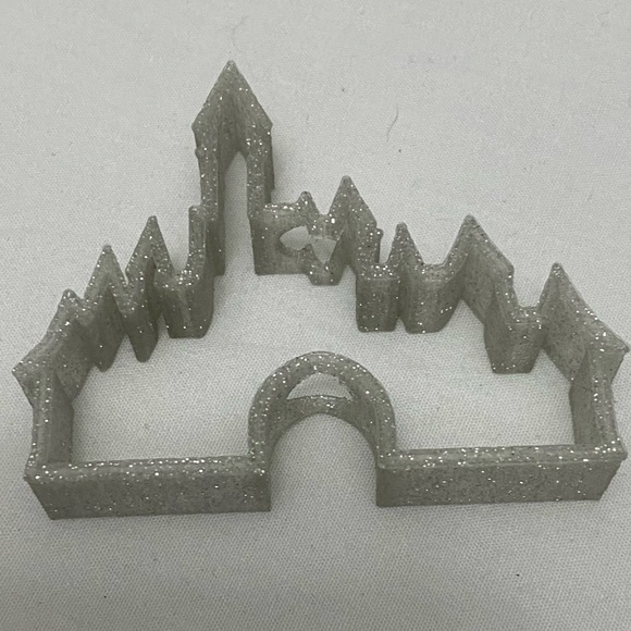Other | Disney Castle Straw Topper Silver Sparkle | Poshmark